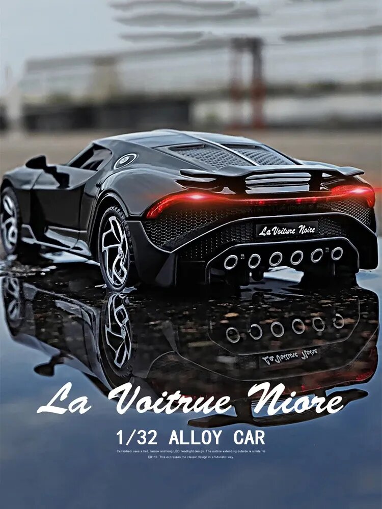 Модель автомобиля Bugatti La Voiture Noire 1:32 реалистичная из сплава коллекционная игрушка-машинка