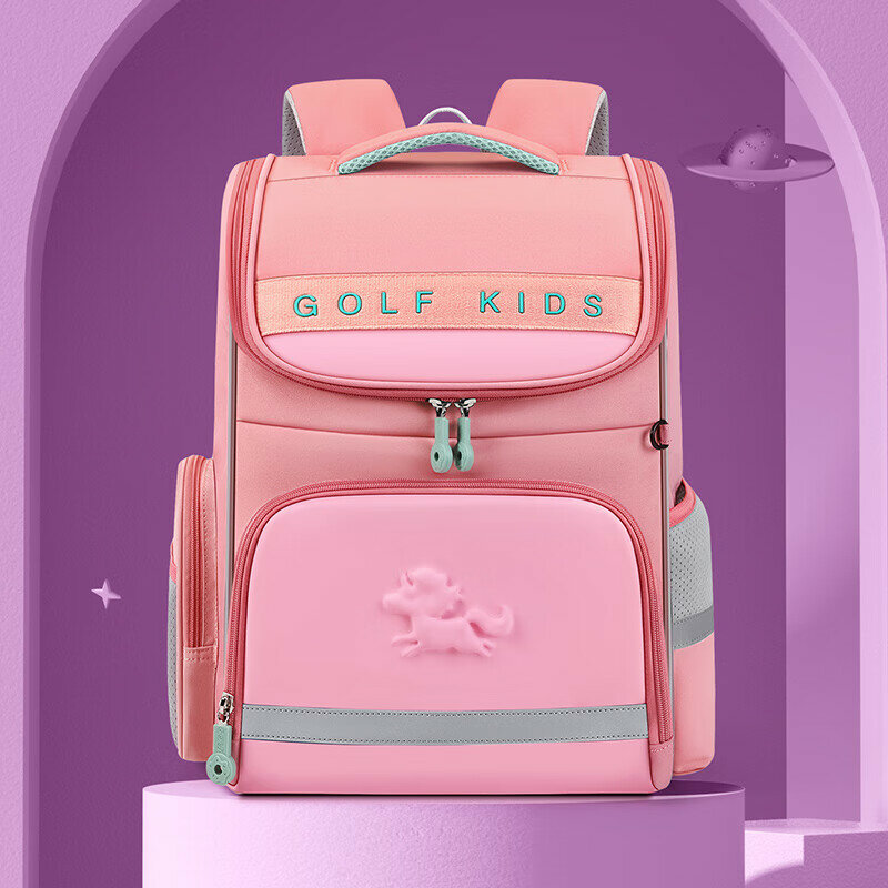 Elementary School Student Girls 1-3-6 Grade Children's Backpack Double Shoulder Bag Spine Protection Reduce Burden Girls Backpack Large Capacity Decompression