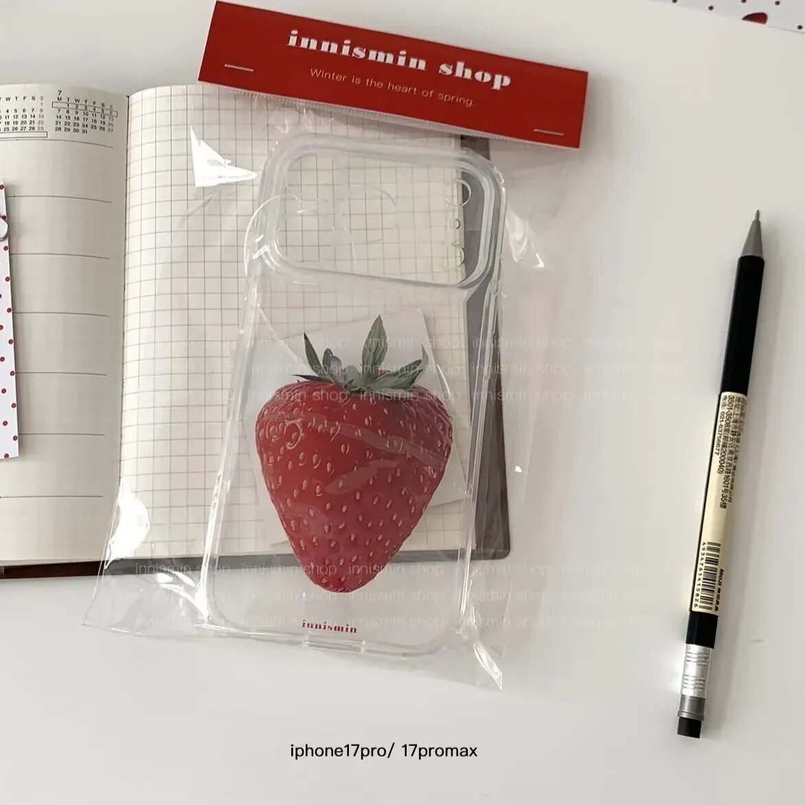 Чехол Redmi 12 с клубникой