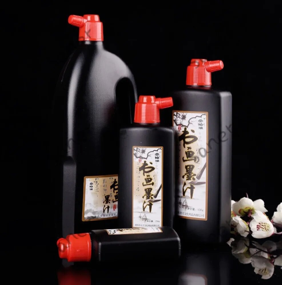 Тушь для рисования для каллиграфии 1 шт, 250 мл. Черный цвет, для графических работ