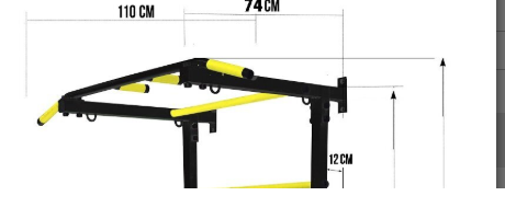 Турник "Подъем переворотом", нагрузка до 200кг, крепление на стену, белый