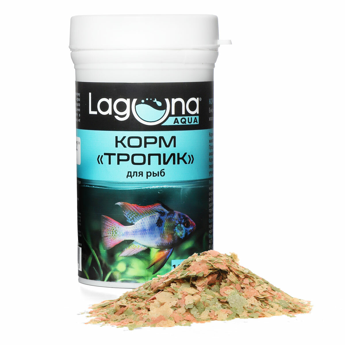 Корм для рыб "Тропик", хлопья, 100мл, 20г, бренд Laguna AQUA