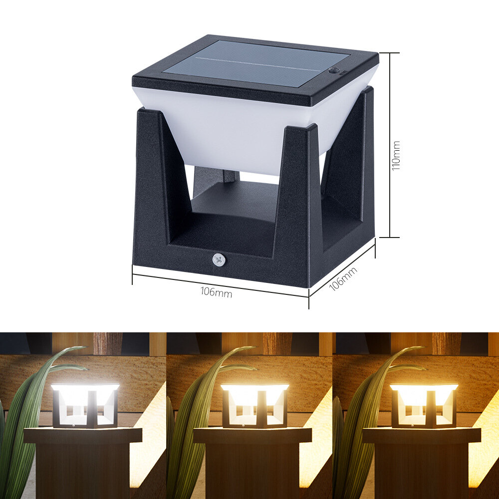 [2026] Солнечный столбчатый светильник, садовый фонарь, простой современный настенный светильник для виллы, уличный светильник для ворот и перил, водонепроницаемый столбчатый светильник.