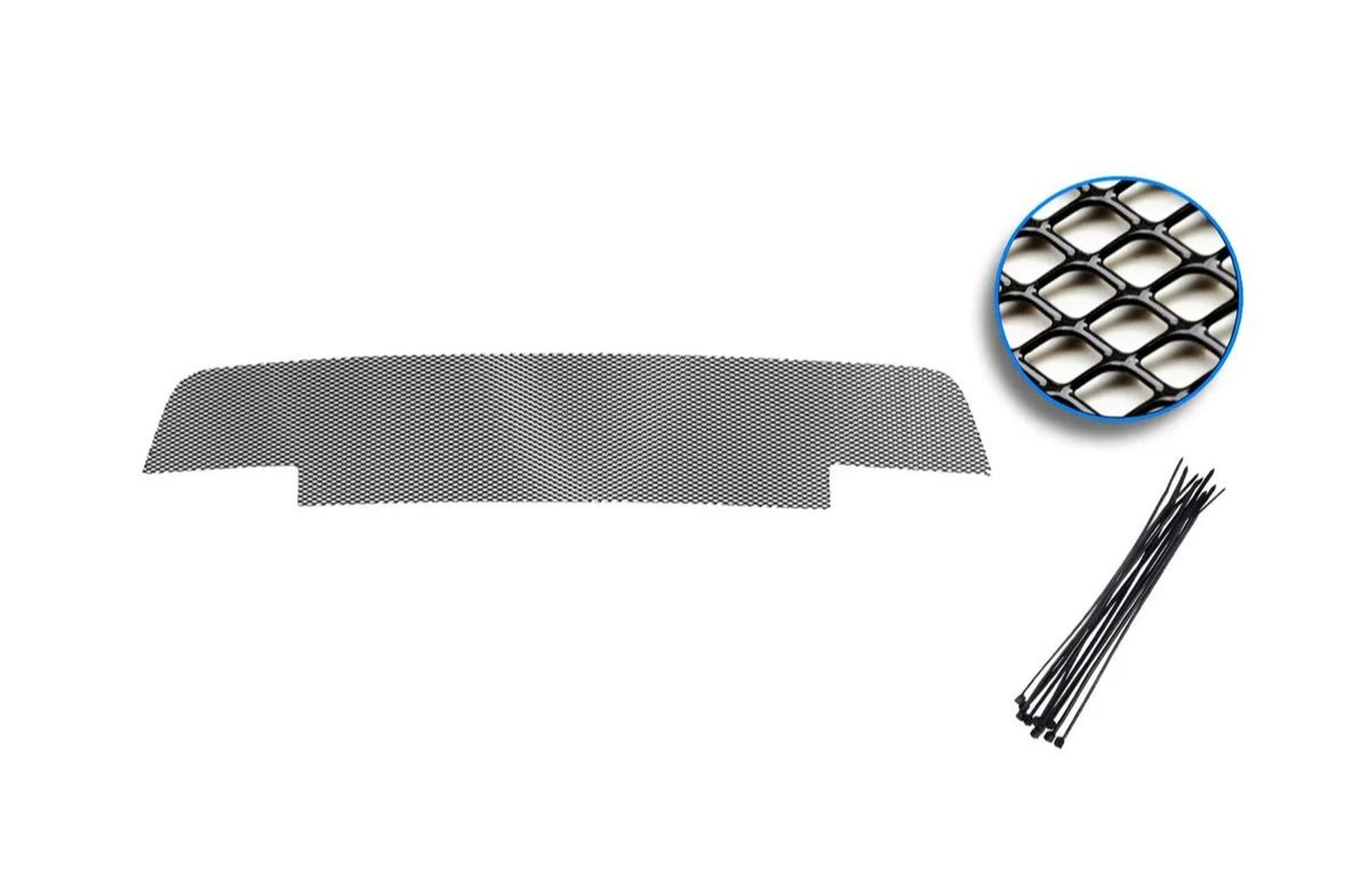 Защитная сетка радиатора для RENAULT DUSTER 2011-2015 (I), низ, 1шт, с вырезом под ДХО