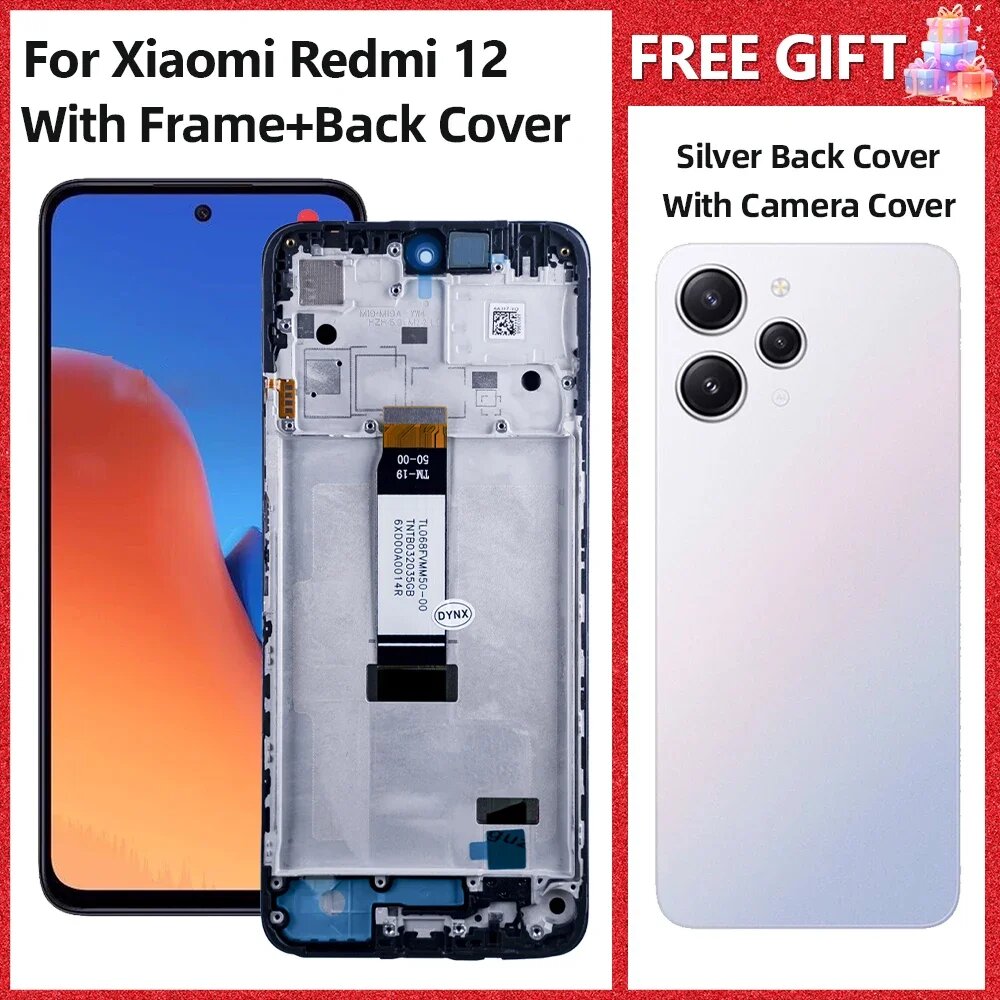6,79 'для Xiaomi Redmi 12 ЖК-дисплей 23053RN02A, дигитайзер сенсорного экрана в сборе Silvery Kit