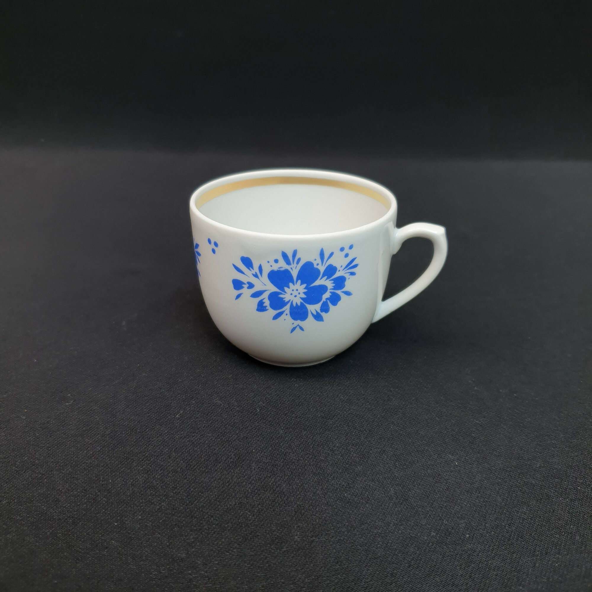 Винтажная кофейная чашка Вербилки, фарфор деколь золочение 120 мл, СССР