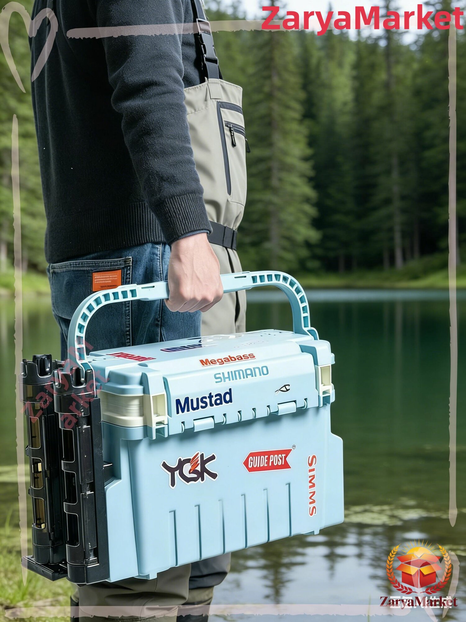 Ящик для рыбалки и хранения снастей форелевый 30x23x23cm, Около 1.3 кг