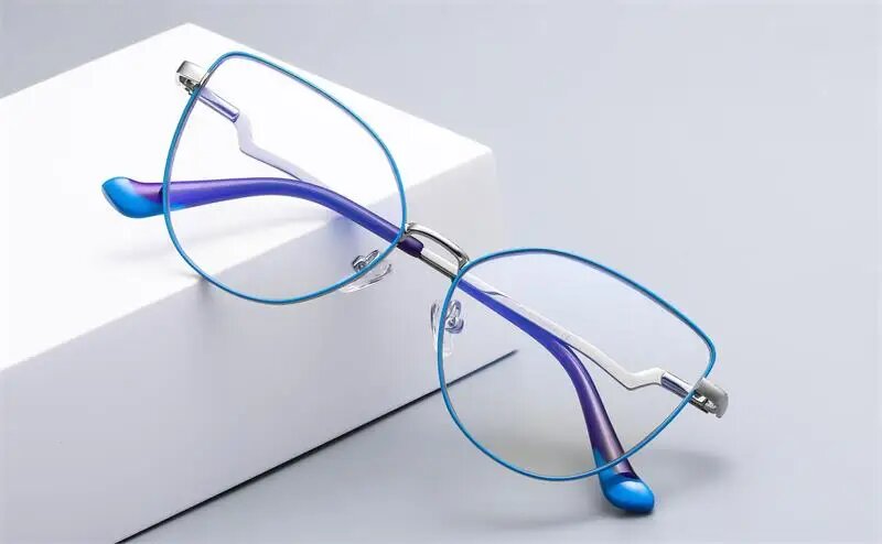 Очки Glocco для зрения, C2 silver blue clear