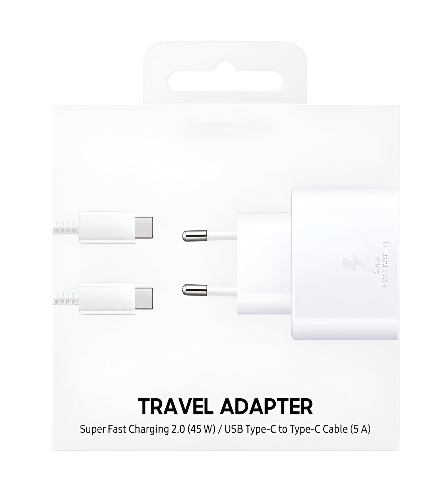 Зарядное устройство с поддержкой быстрой зарядки для Samsung / Адаптер питания Super Fast Charging 45W с кабелем (USB Type-C - USB Type-C)