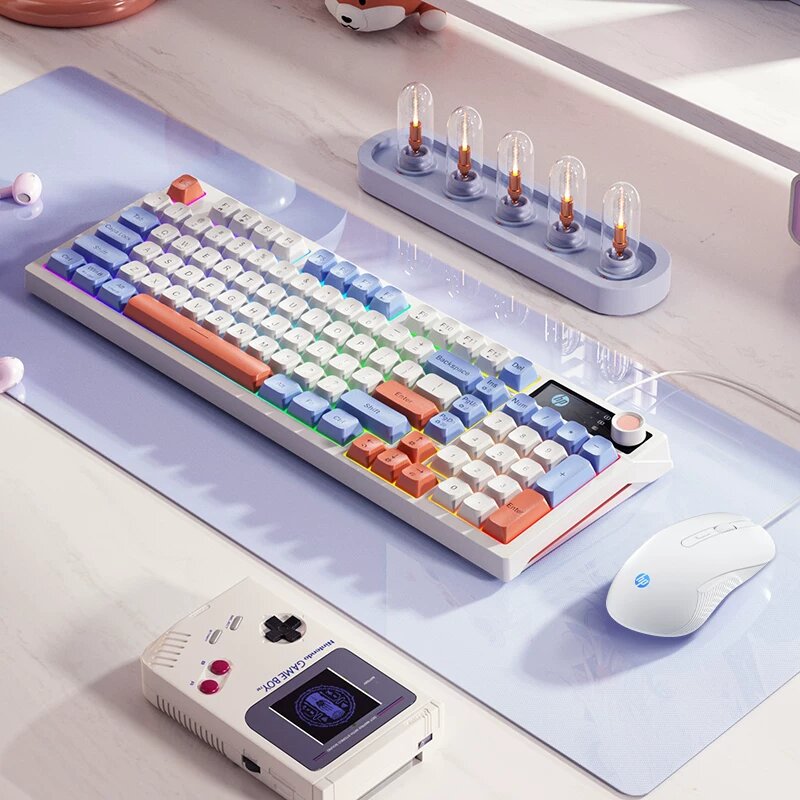 HP Механический игровой комплект клавиатура-мышка с тихой М280, звездно-морской синий для офиса и ноутбука