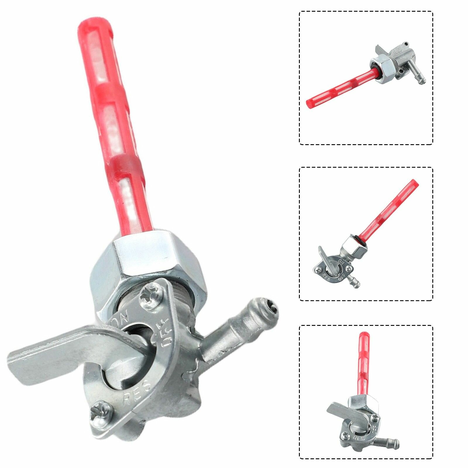 Топливный кран для Honda CD50, CD70, XL125, CRF50 (16х1.5 мм): переключатель бензобака ВКЛ/выкл/резерв