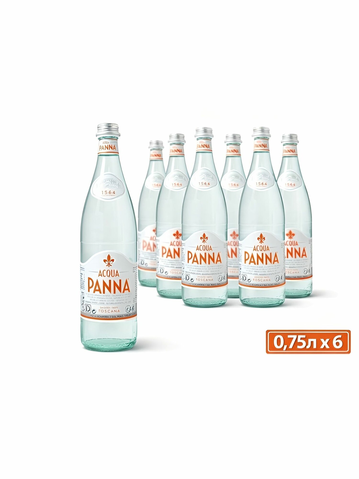Вода Acqua Panna (Аква Панна) минеральная, без газа, 0,75 л х 6 шт