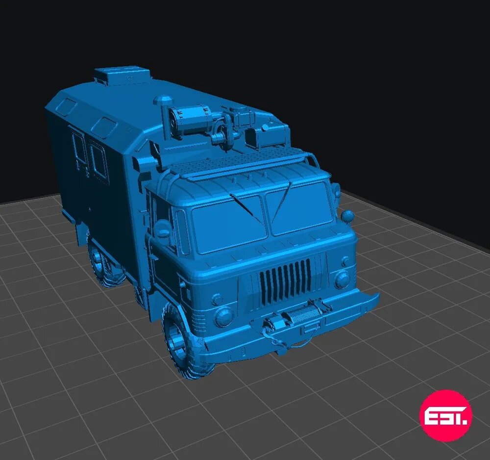 Сборная модель Советский Грузовик 66 Кунг Шишига Масштаб 1:72 Фотополимер