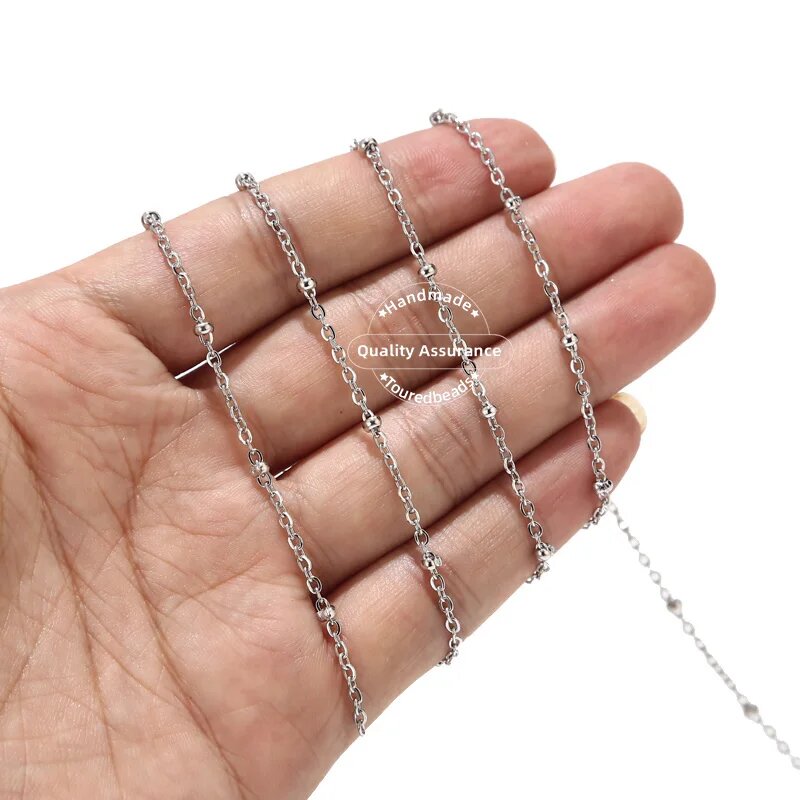 Изящная цепочка из бисера Touredbeads 2 м 1ball Steel Color