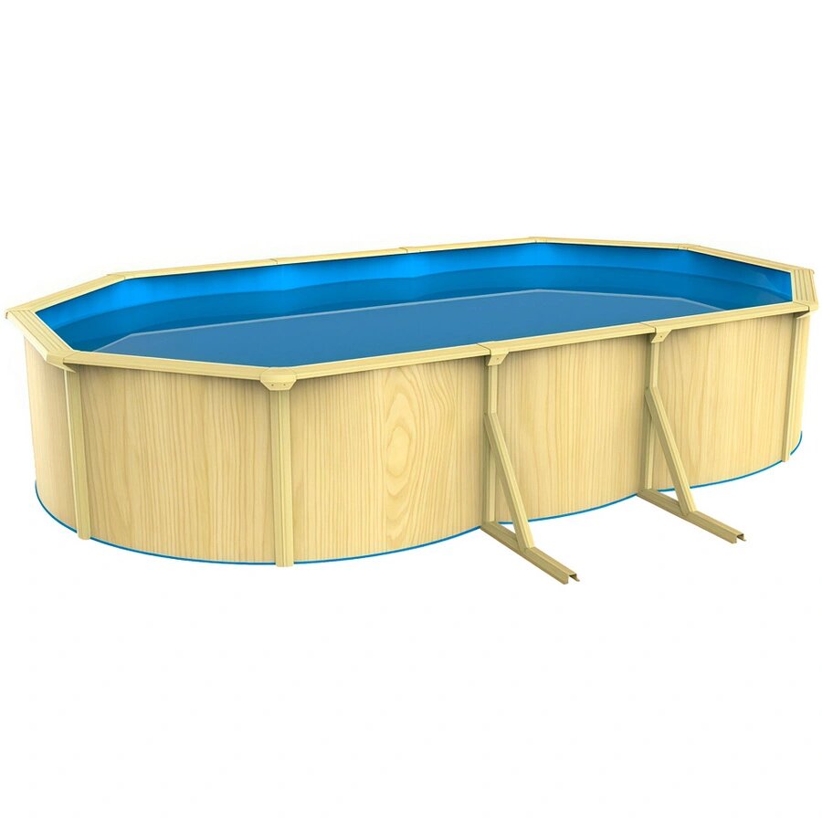 Бассейн каркасный Starmatrix Premium SP613613BW, Wood (под дерево), 6,1 х 3,6 x 1,3 м, овал, цена - за 1 компл