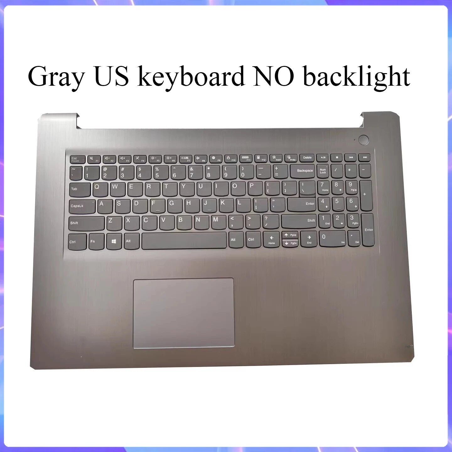 Серый верхний чехол Lenovo Ideapad 3-17ALC6, US keyboard