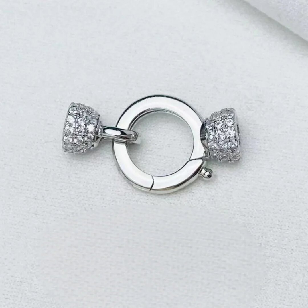 Соединитель для ожерелья и браслета, серебряный, SZ0384-silver