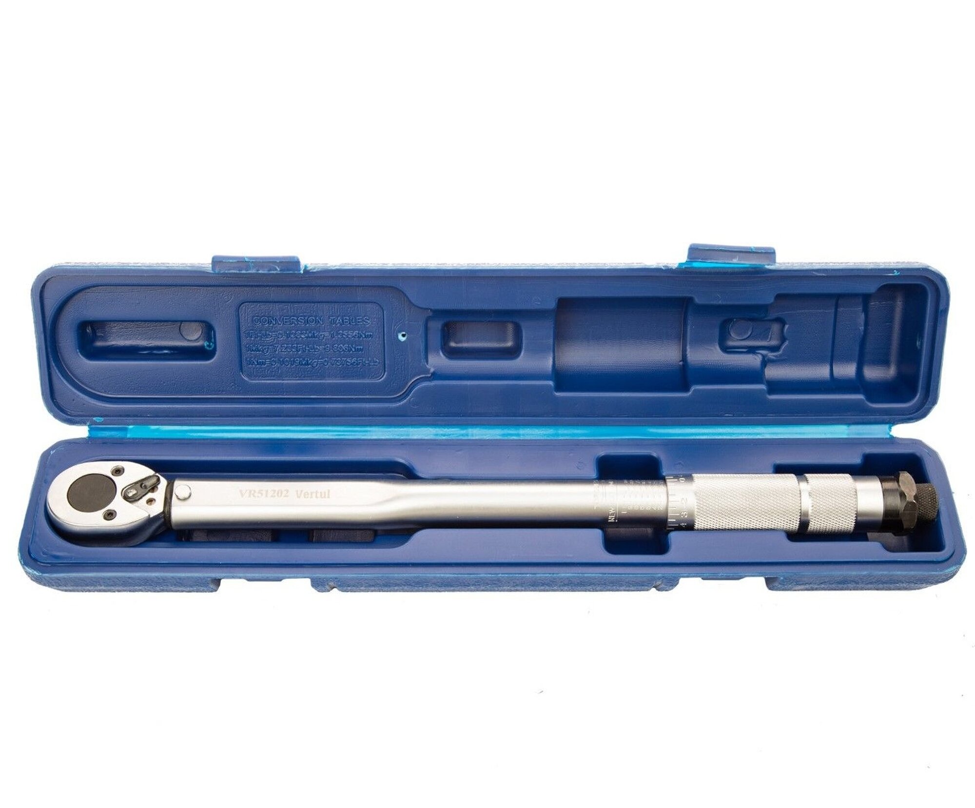 Динамометрический Ключ VERTUL VR51202, 3/8", 19 - 110 Nm, ударопрочный кейс, синий