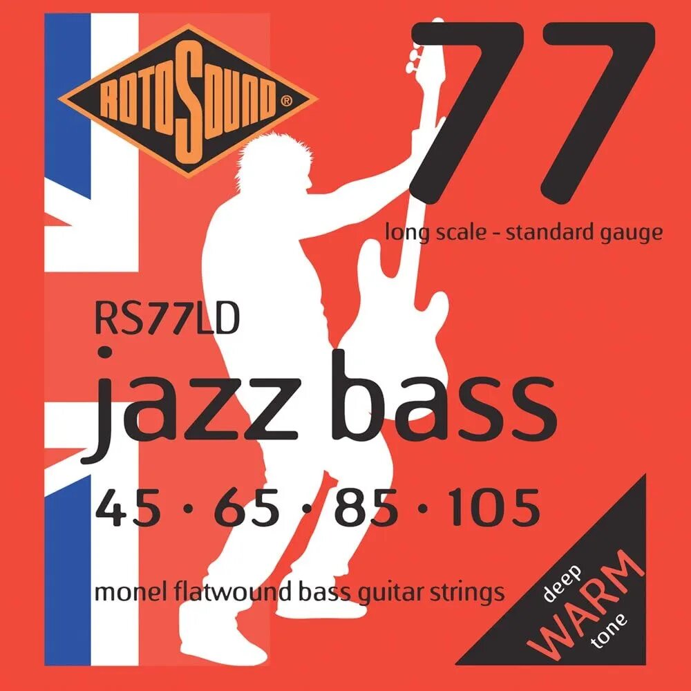Струны Rotosound RS77LD JAZZ BASS FLATWOUND STRINGS MONEL