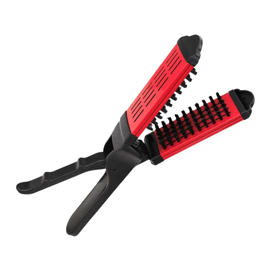 Двусторонняя расчёска для выпрямления волос, красный