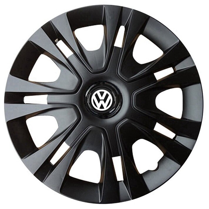 Колпаки на колеса Volkswagen R14 комплект 4 шт. - Черный/Серебристый