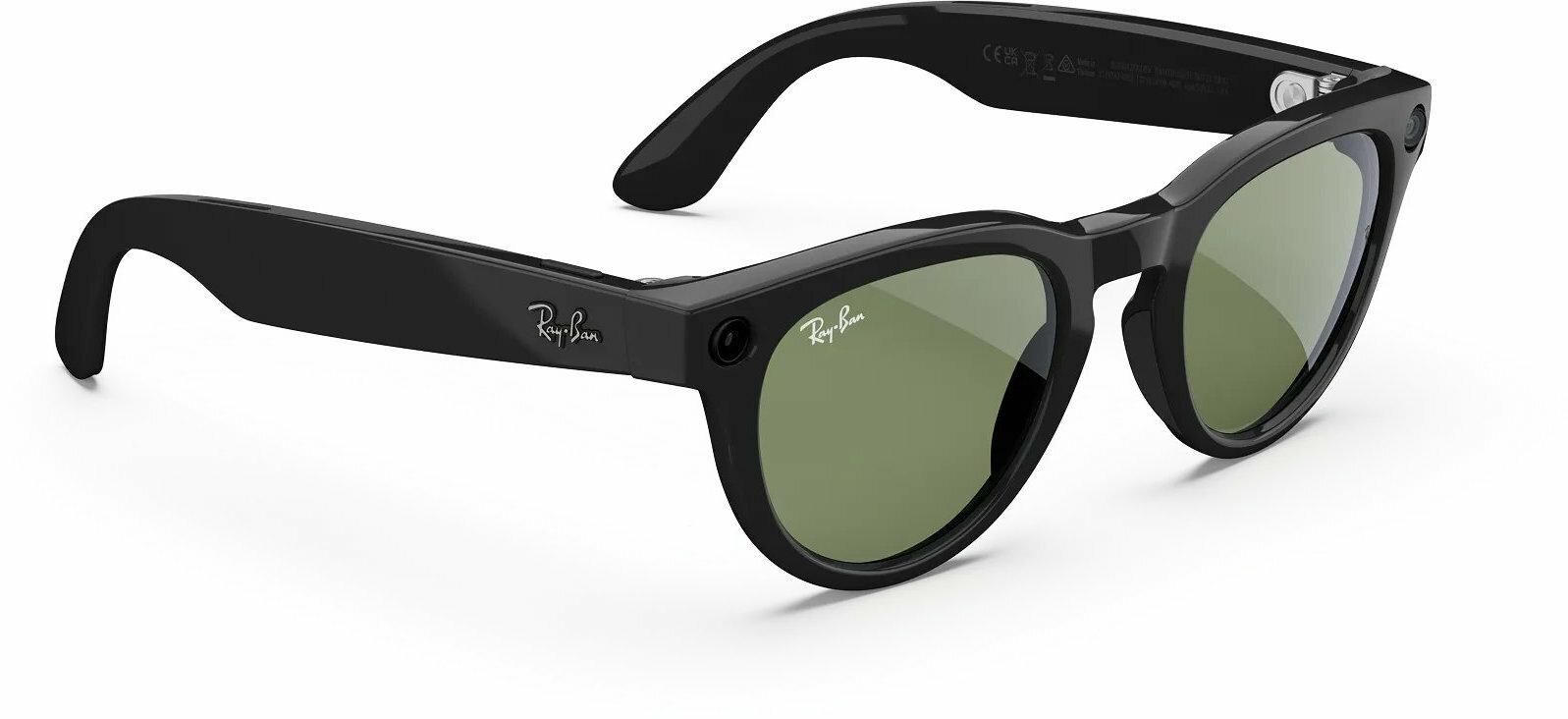 Экшн-очки с камерой Ray Ban WAYFARER Matte Black/Green Transitions , размер M (черный/зеленый переходящий) RW4006