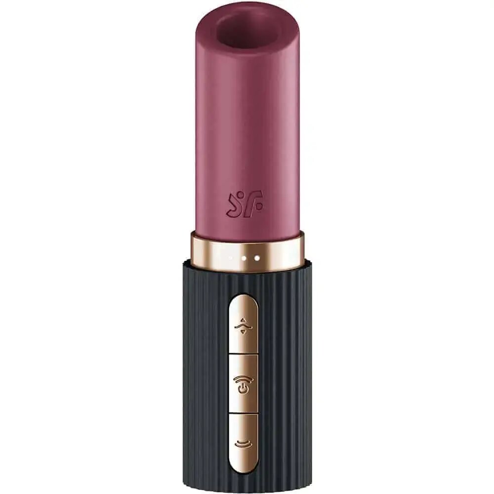 Вакуумный стимулятор клитора Satisfyer Deep Kiss, чёрно-бордовый