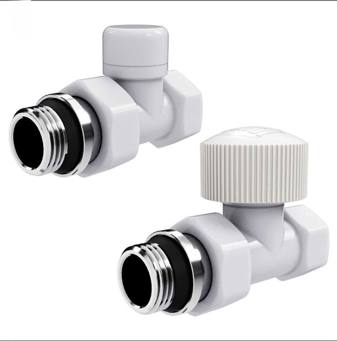 Набор термостатический прямой Royal Thermo Design 1/2"М30х1,5 (Белый)