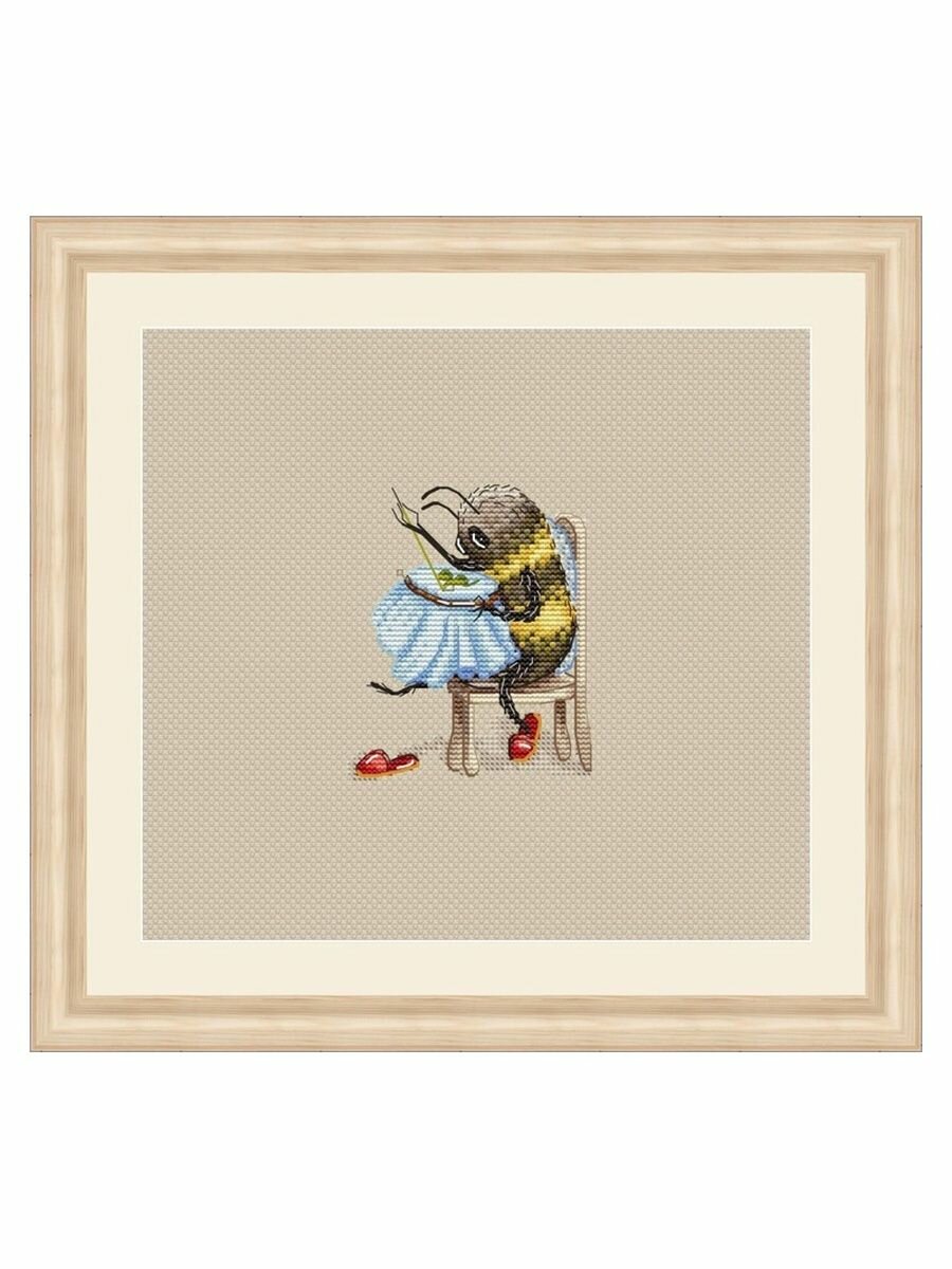 Набор для вышивки Amishop "Вышитый Шершень", 18CT Aida, 48x58 стежков, 7x9 cm, 30 цветов