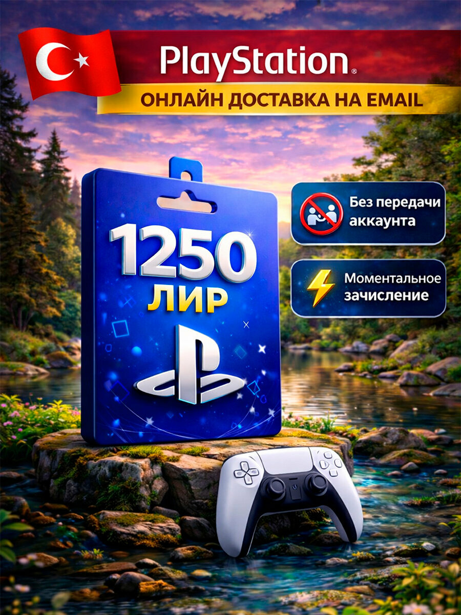 Карта пополнения Playstation Турция 1250 Лир / Playstation Store 1250 TL TRY