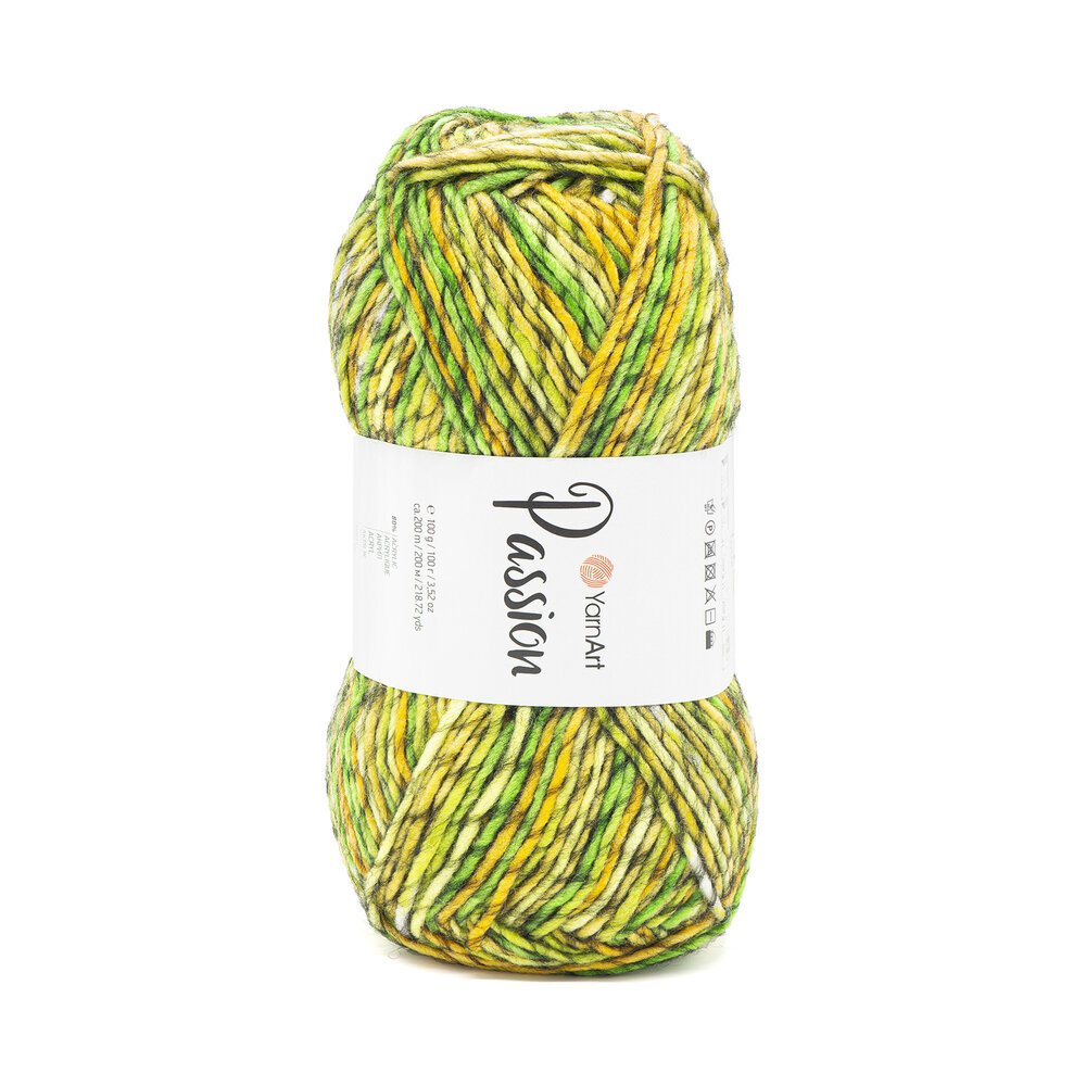 Пряжа для вязания YarnArt Passion 1243 зеленый 100 гр/200 м 20% шерсть, 80% акрил