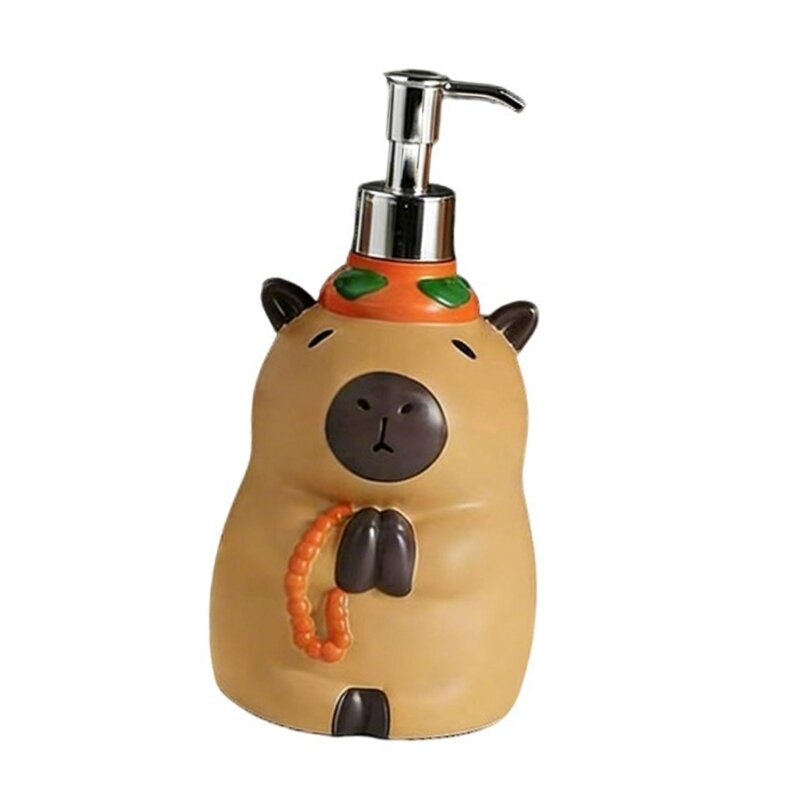 Дозатор Мыла В Форме Капибары Пустой Насосный Пресс Косметический Флакон Контейнер Для Лосьона Для Макияжа Крем Для Ванны Шампунь