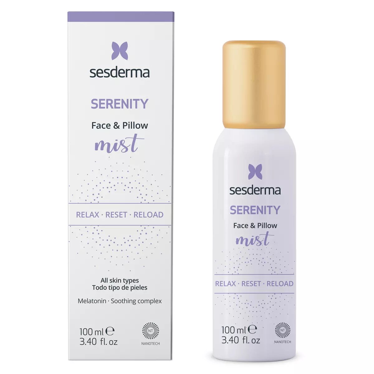 Спрей-мист SesDerma SERENITY, ночной, для лица, для всех типов кожи, 100мл