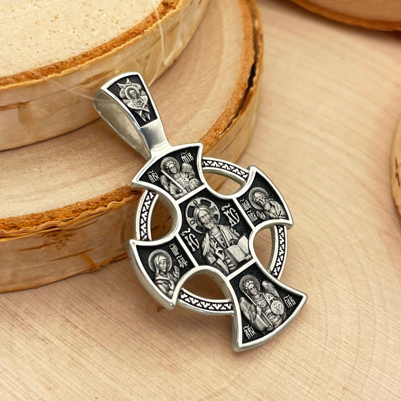 Крестик, серебро, 925 проба, оксидирование, чернение