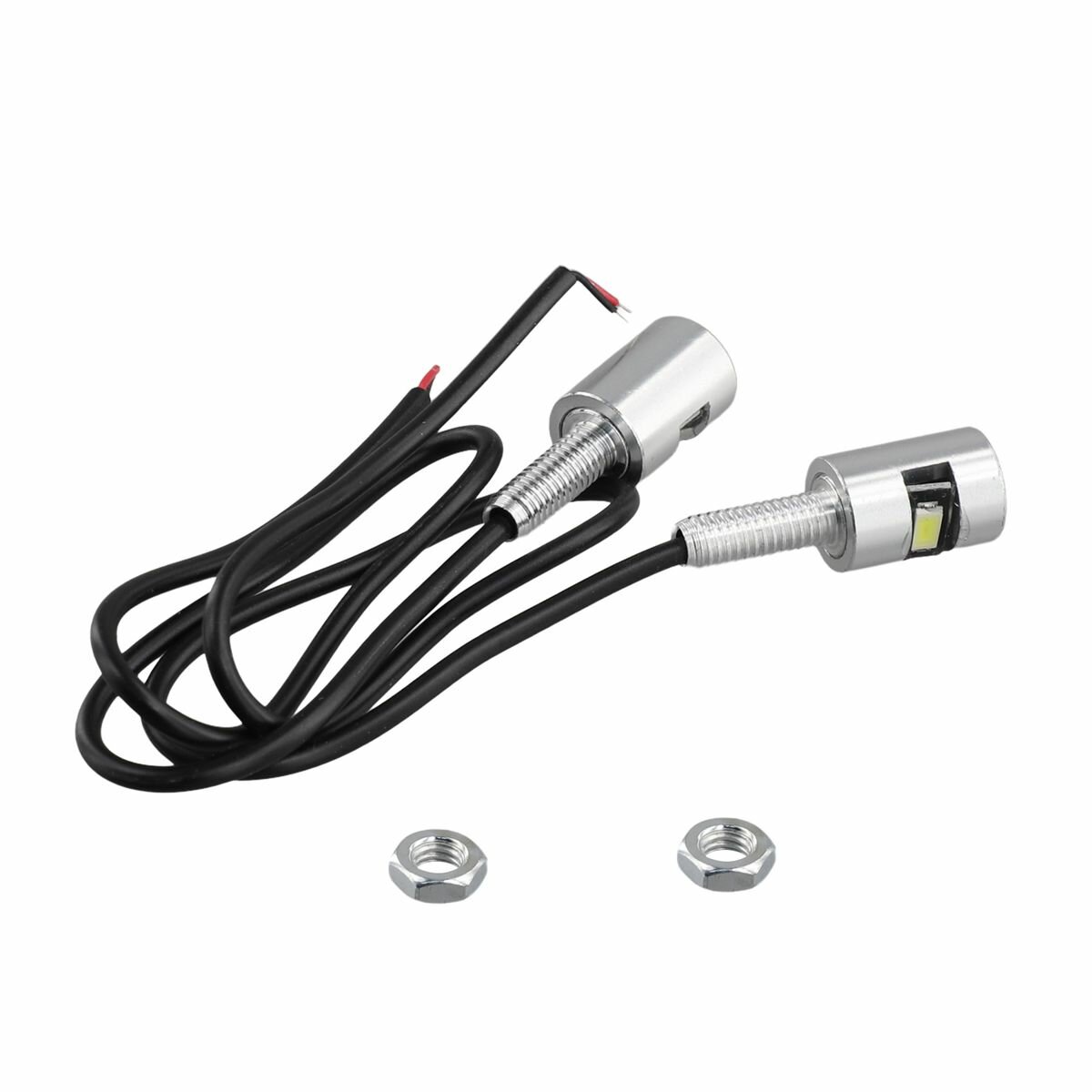 Универсальные светодиодные фонари подсветки номерного знака 12V для мотоцикла и автомобиля, монтаж на болт, 2 шт, SMD5630, белый