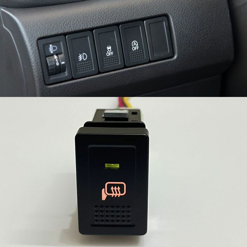 Выключатель обогрева зеркала заднего вида 12V с подсветкой, 4-проводный, для Suzuki SX4/Swift/Alto/Grand Vitara 2006-2012