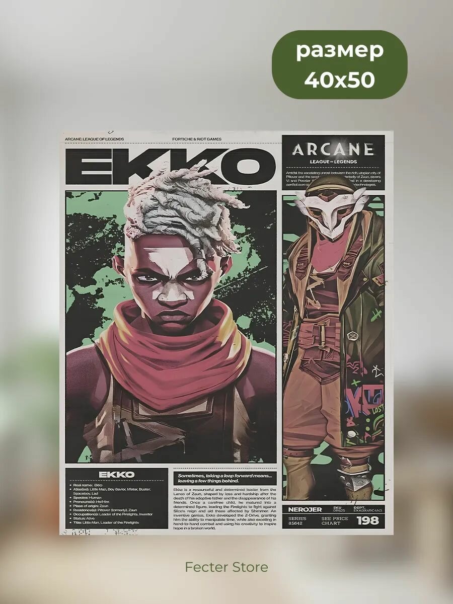 Картина на Подрамнике Экко Ekko Лол 40х50 На Стену Интерьерная в Подарок