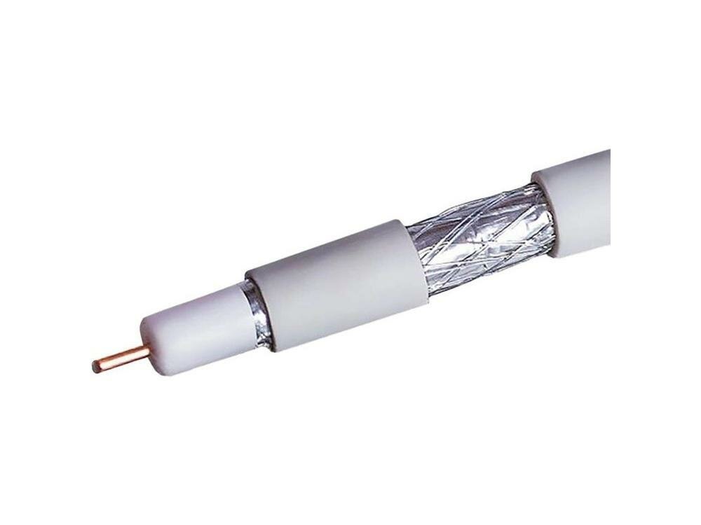 Кабель коаксиальный NetOn CCS 109L RG-6 75Om PVC внутренний 100м белый