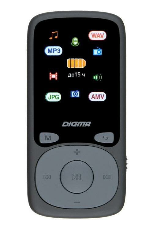 Плеер Hi-Fi Flash Digma B4 8Gb черный/1.8/FM/microSDHC