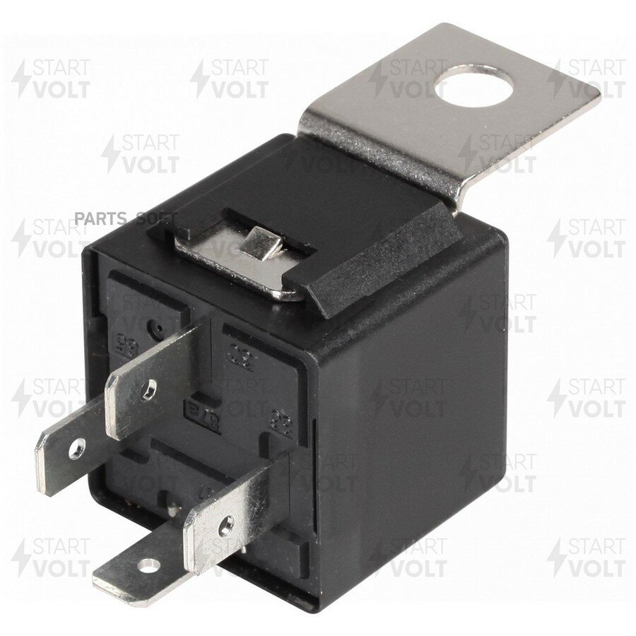 SCR 0104 STARTVOLT Реле автомоб. 4 конт. 12V 30A (с кроншт, без резист.) унив. (SCR 0104) STARTVOLT SCR0104 | цена за 1 шт