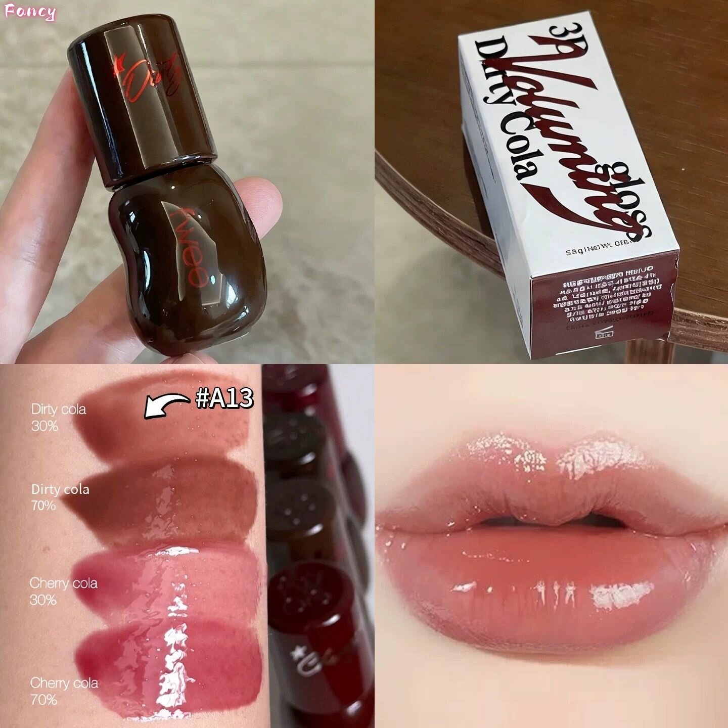 Глянцевый блеск для губ fwee 3D Voluming Gloss Cola Series-#30% Dirty Cola