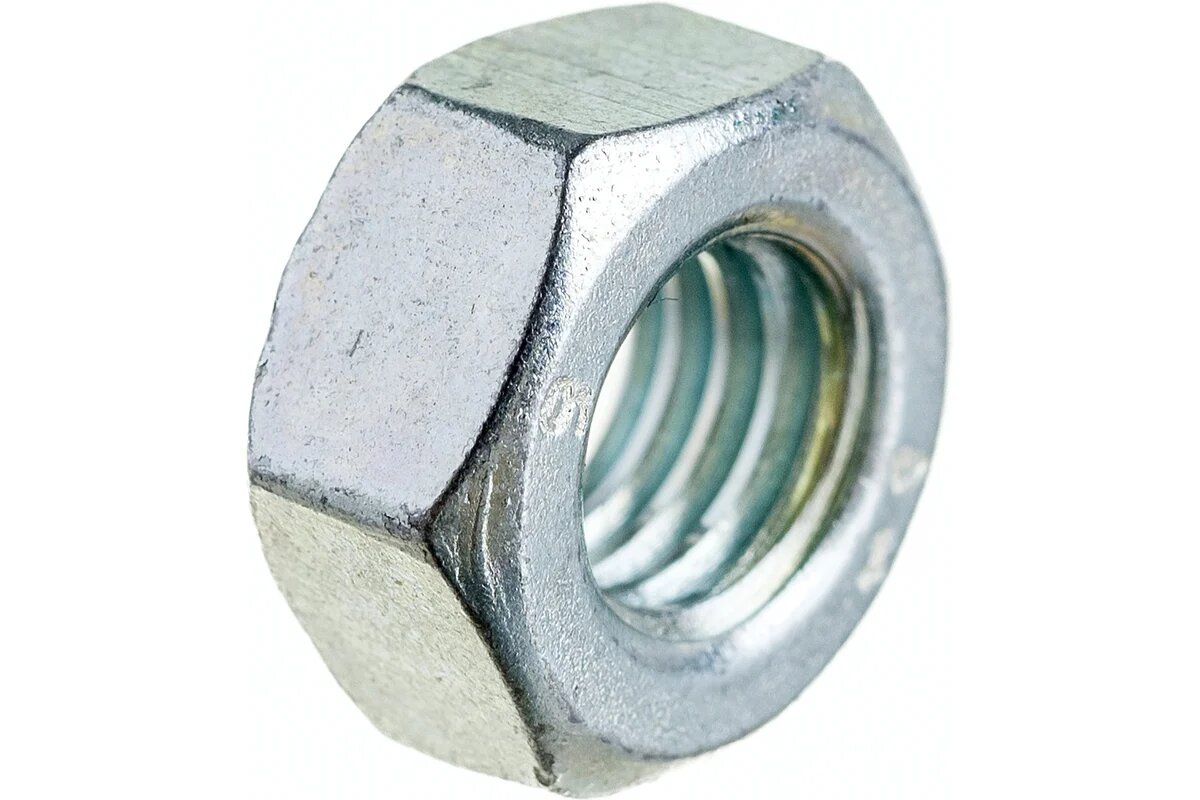 Гайка DIN934 Gigant М8 10 шт оцинкованная сталь шаг 1.25 мм размер под ключ 13 мм класс прочности 6