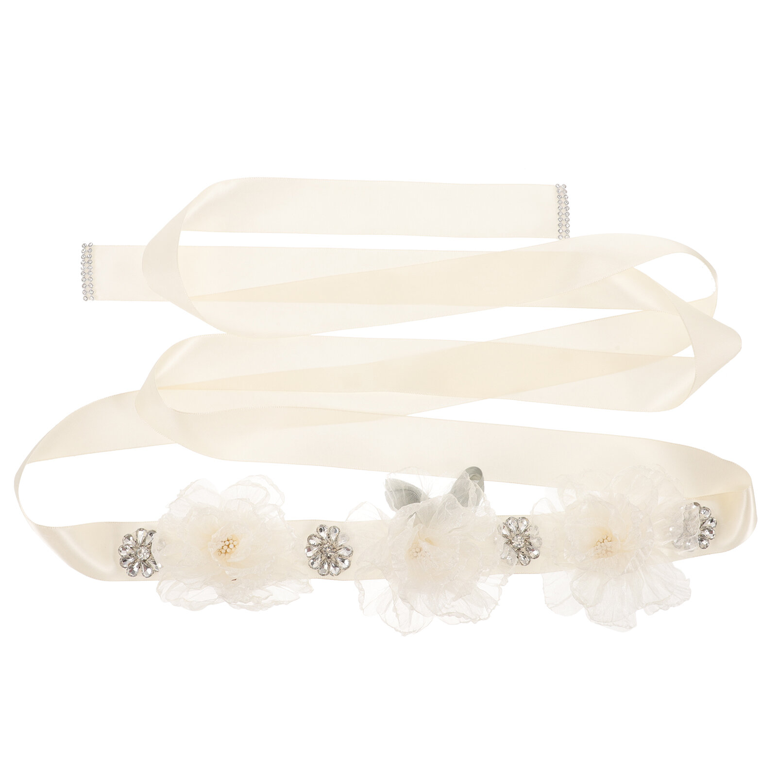 Свадебные аксессуары для невесты, пояс для свадебного платья, украшение на талию для фотосессии в свадебном платье, тканевый пояс с цветами, роскошный атласный свадебный пояс ручной работы со стразами (серебристый WS-J235)