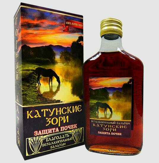 Питьевой бальзам Благодать с Алтая Катунские зори (Защита почек) 250 мл, на травах, безалкогольный
