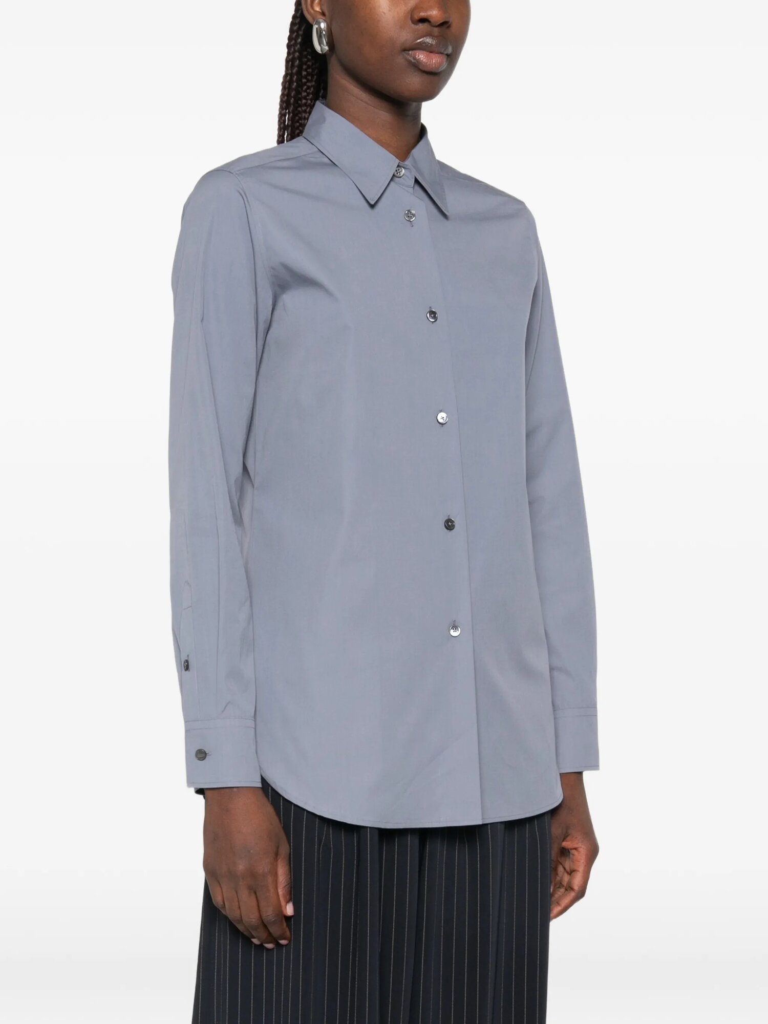 Рубашка Jil Sander Buttoned shirt, размер 42, Синий принт — фото 1