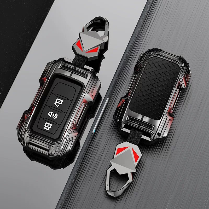 Черный воин из цинкового сплава автомобильный чехол для ключей Haval H6 M6 Plus, одинарная оболочка с дьявольской