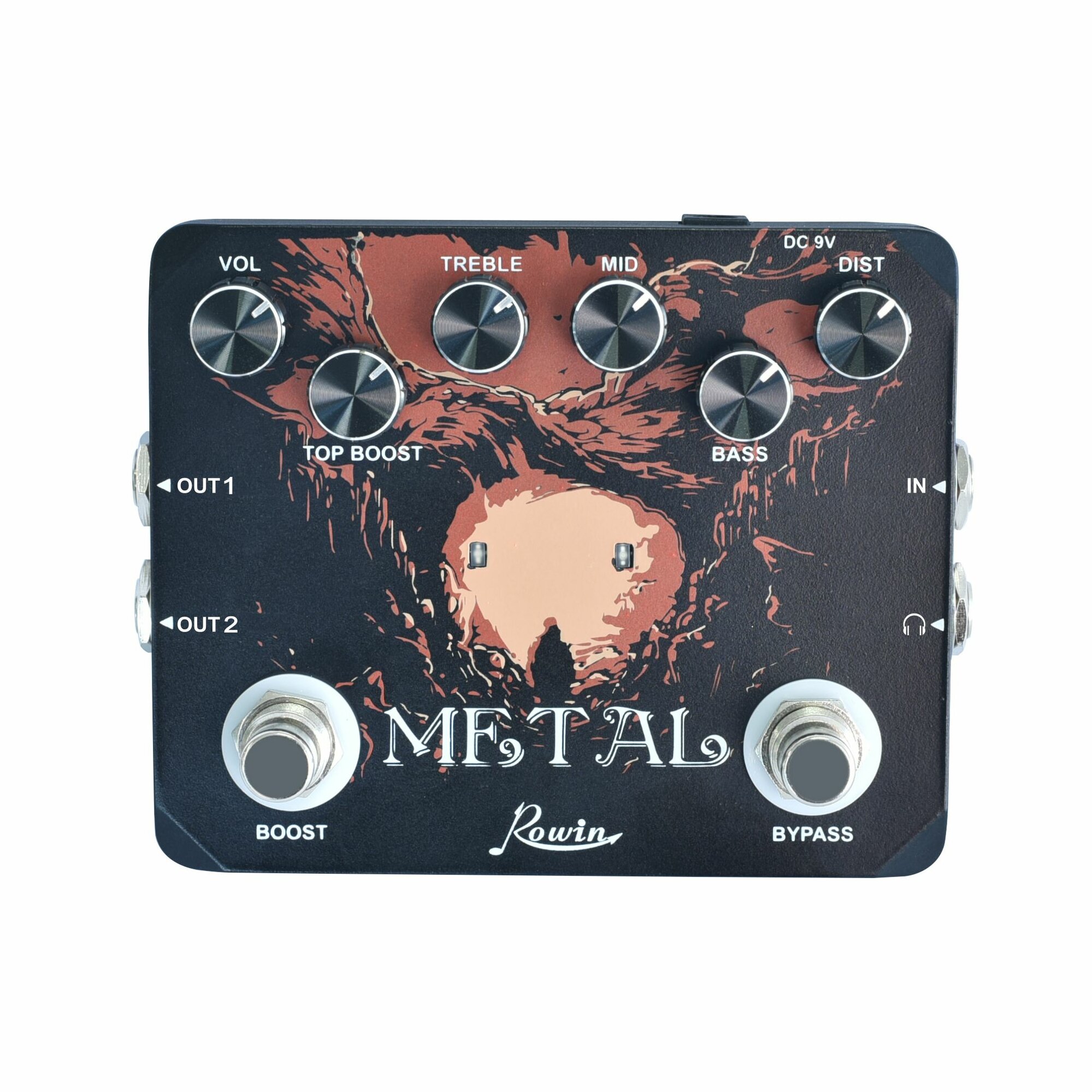 ROWIN LTL-03 METAL Педаль аналогового эффекта искажения для электрических гитар True Bypass