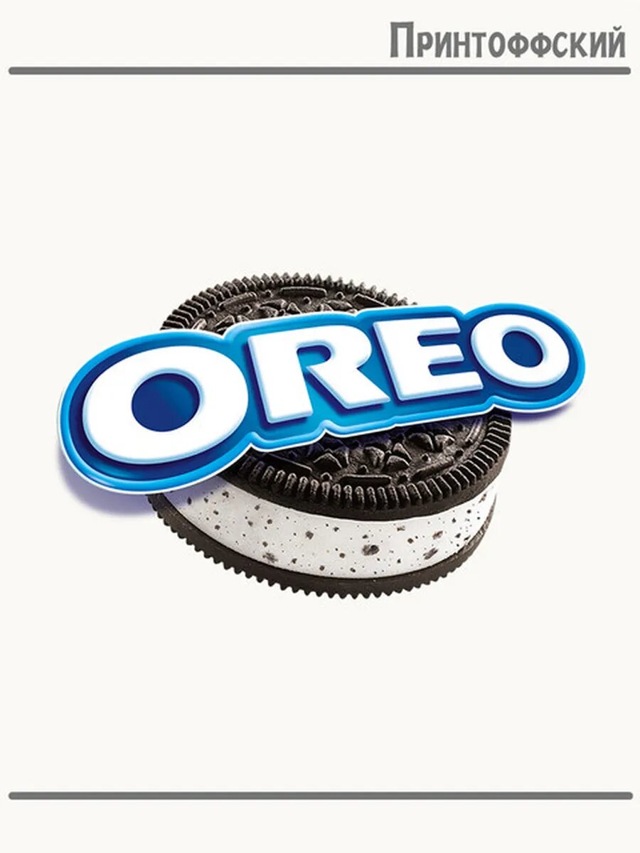 Термонаклейка для одежды и аксессуаров DTF-печать печенье орео oreo