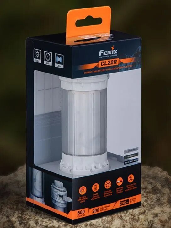 Фонарь Fenix CL22R белый (Type-C) для кемпинга, туризма, как универсальный, свет вокруг, цветная подсветка