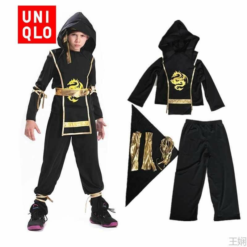 Uniqlo Мальчик - ниндзя, карнавал, ролевые костюмы.-CCC